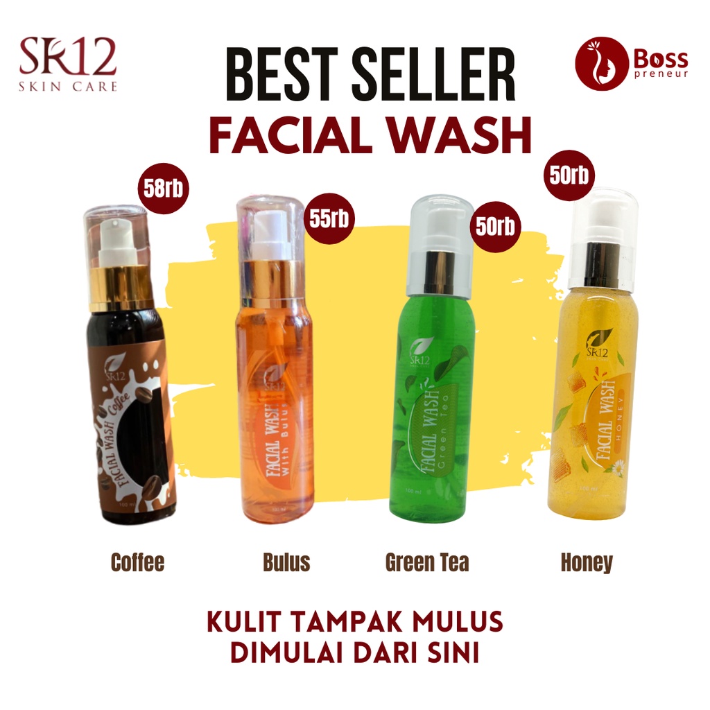Jual SABUN MUKA SR12 FACIAL WASH BULUS COFFEE GREEN TEA MADU Wajah ...