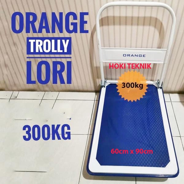Jual Troli Lipat Portable 4 Roda 300 Kg Orange | Shopee Indonesia
