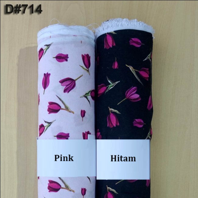 Jual Katun CVC - Kain Semi Katun Eco Motif Bunga 714 - (Per 0,5 meter ...