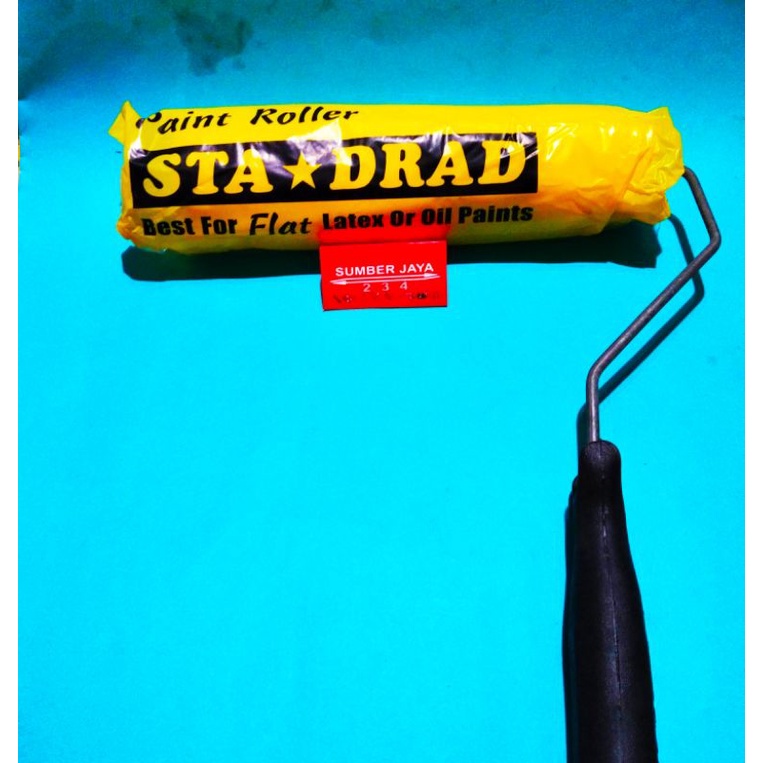 Jual Kuas roll cat tembok 9"inc gagang hitam / Roll cat / Roller cat ...