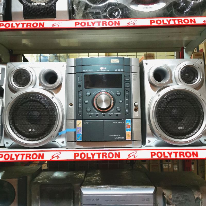 Jual SPEAKER PORTABLE MINI HOME THEATER LG LM D2360 TAPE DVD MP3 AUX CD ...