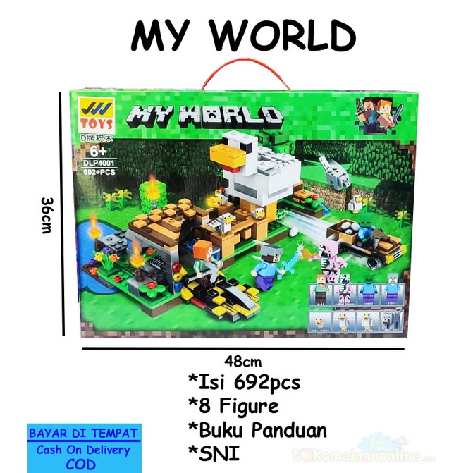 Jual Blocks My World 692PCS - DLP4001 Mainan Menyusun Balok Figurin ...