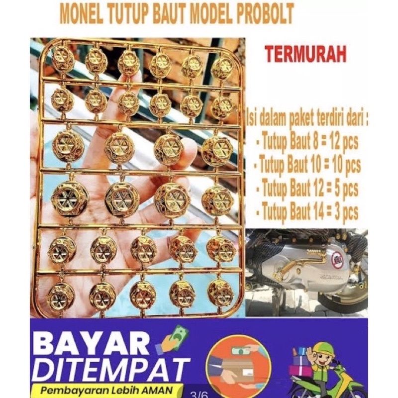 Jual Baut problot atau tutup baut model probolt | Shopee Indonesia