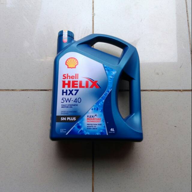 Jual OLI SHELL HX7 SAE 5W-40 API SN PLUS 4 LITER ORIGINAL | Shopee ...