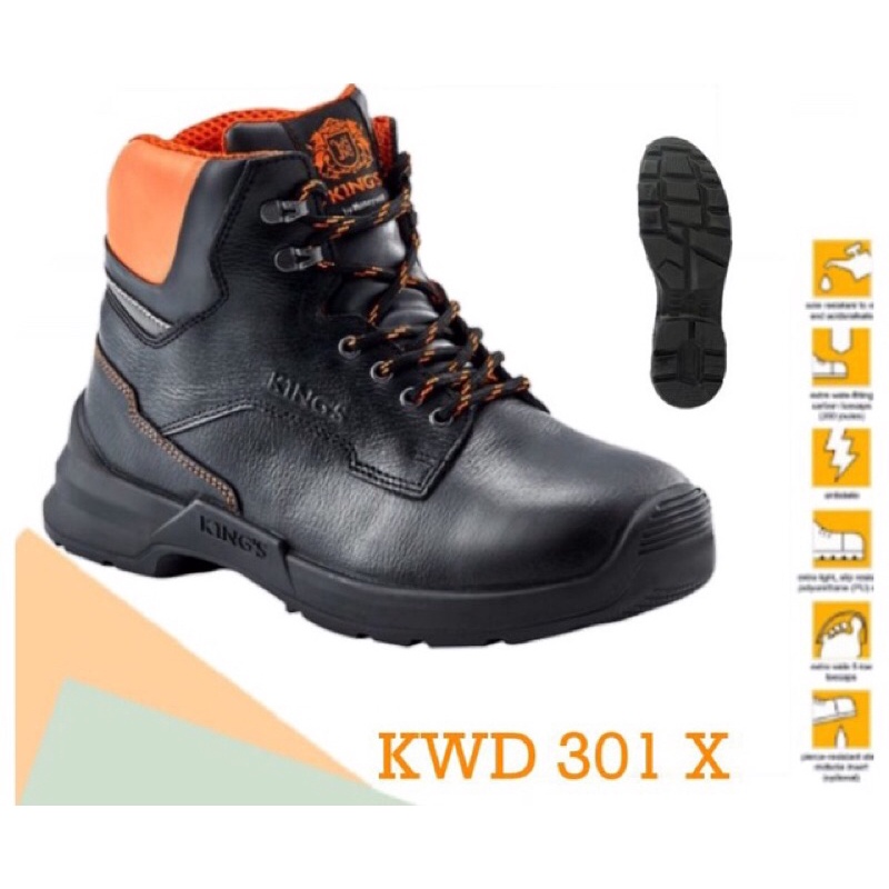 Jual sepatu safety / safety shoes kings kwd301x | Shopee Indonesia