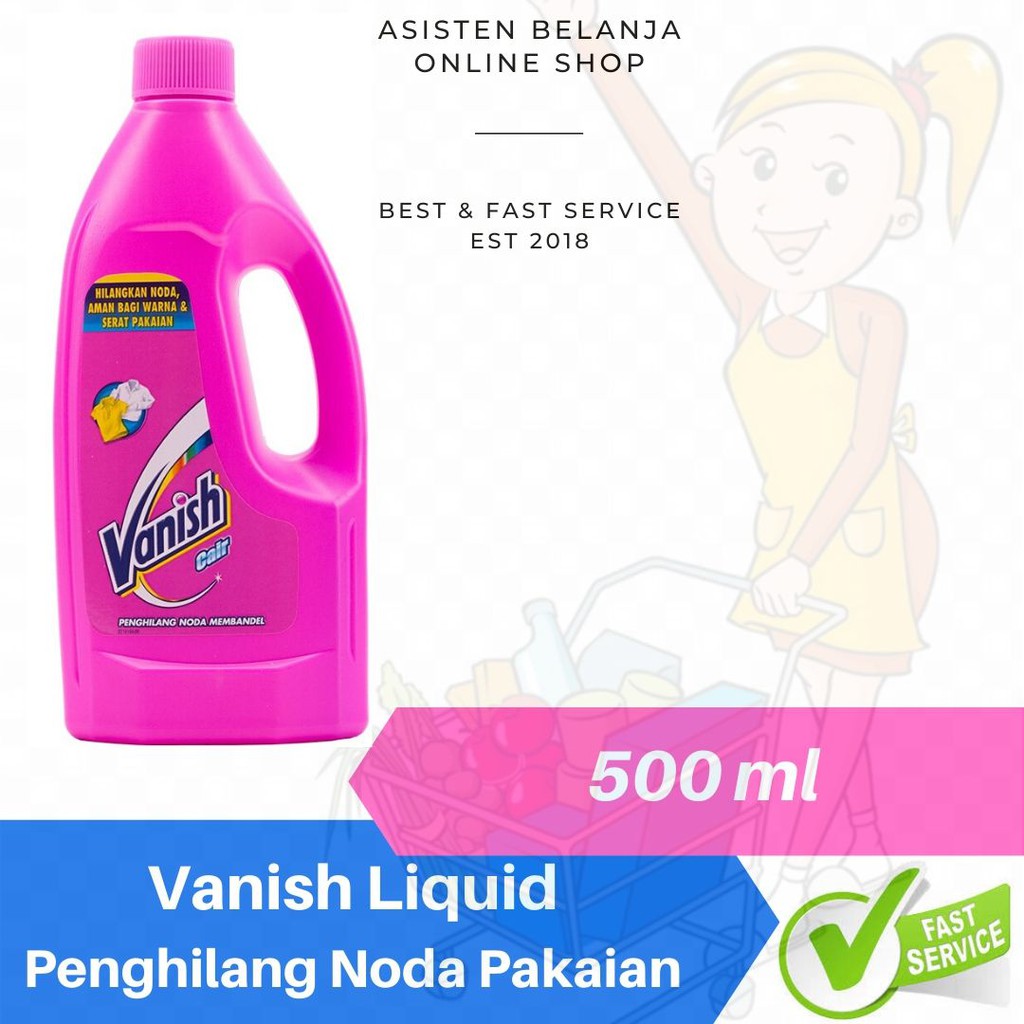 Jual VANISH Cair Liquid Botol 500 ml Penghilang Noda Pakaian Berwarna ...