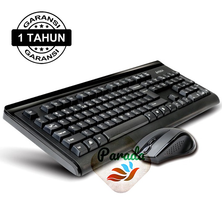 Jual Keyboard Mouse Wireless A4Tech 6100F, Padless, Original | Shopee ...