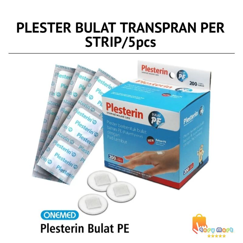 Jual PLESTER BULAT ANTI AIR TRANSPARAN PER STRIP ISI 5pcs | Shopee ...