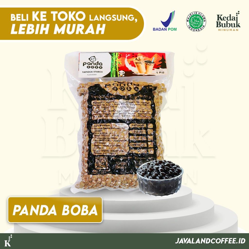 Jual Panda Boba Bubble Tapioca Pearl Plain / Topping Boba Rasa Original ...