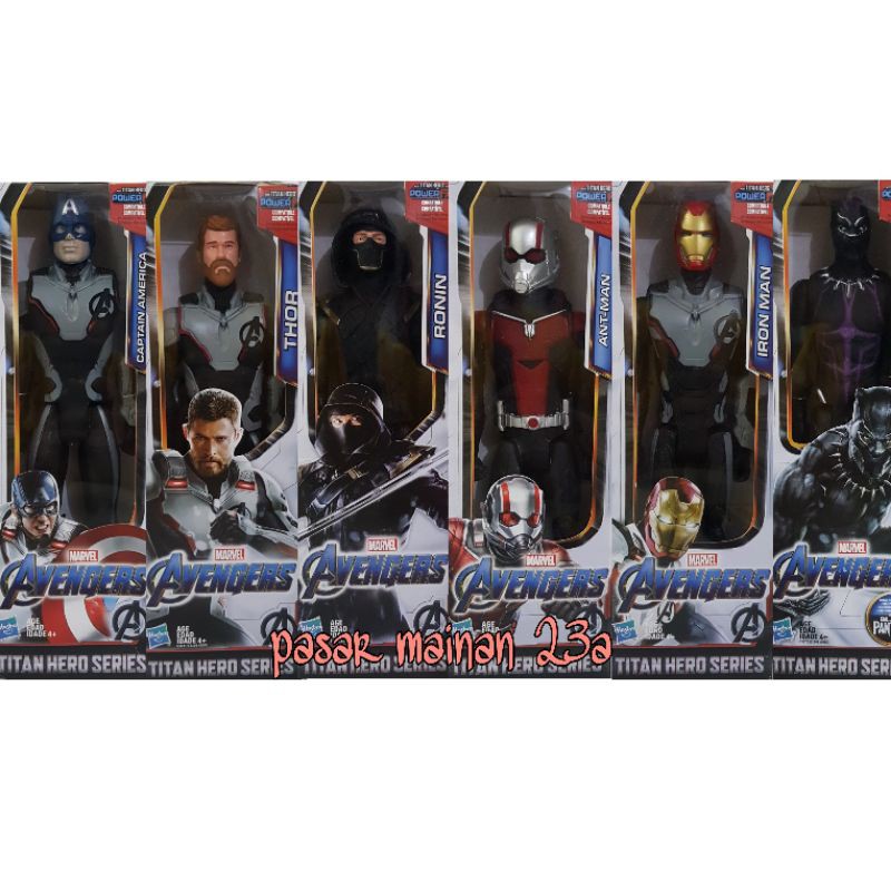 Jual Mainan Figure Avengers Titan Hero Seies Antman Thor Ronin Captain ...