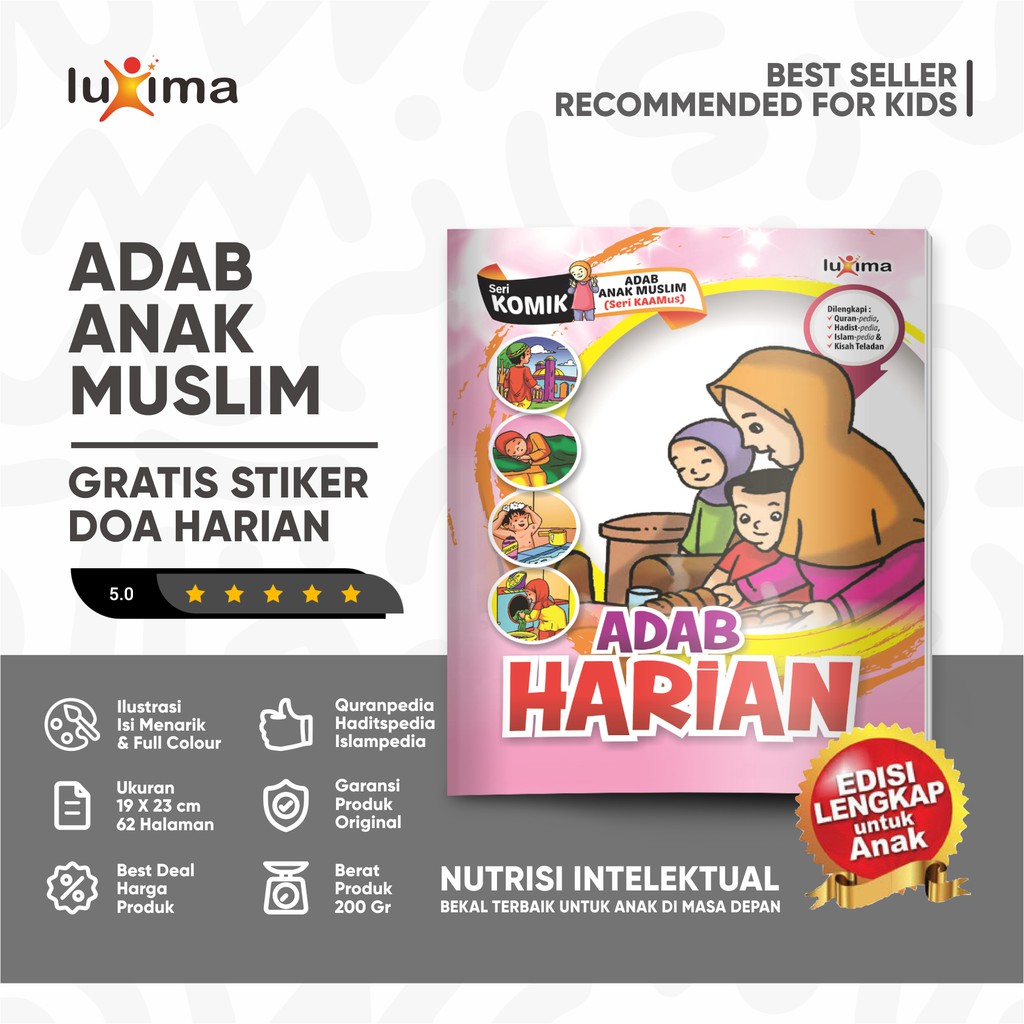 Jual Komik Anak Muslim - Adab Harian - Seri Adab Anak Muslim 7 / Buku ...