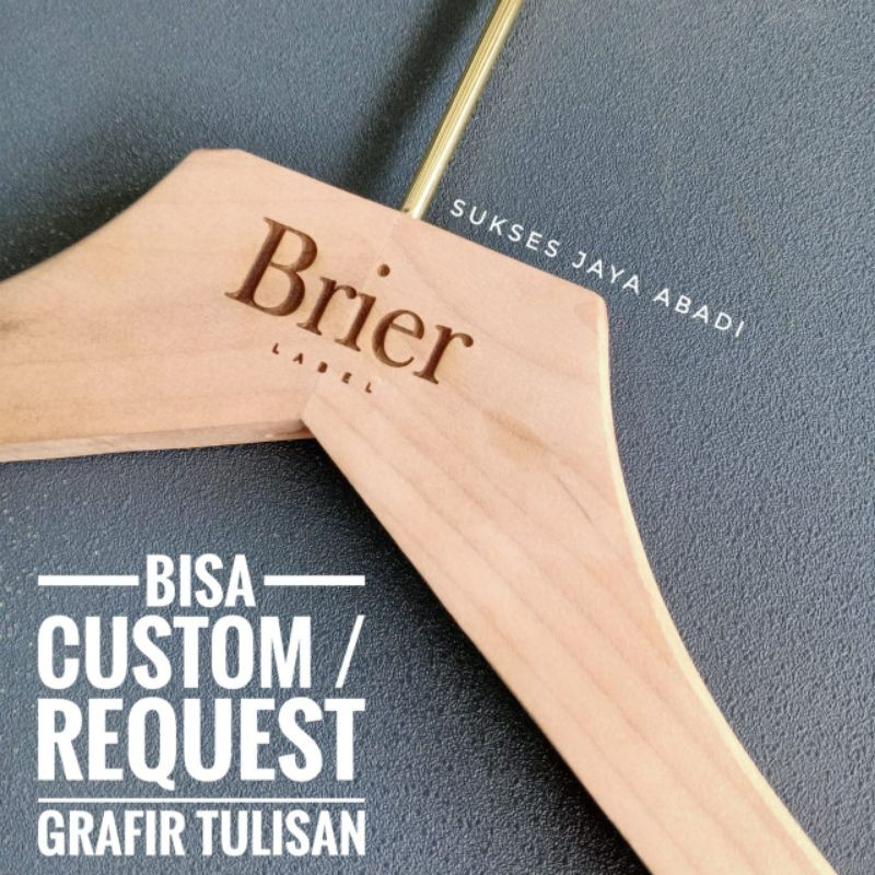 Jual Hanger Grafir Nama Custom / Hanger Emboss Tulisan Hanger / Gold ...