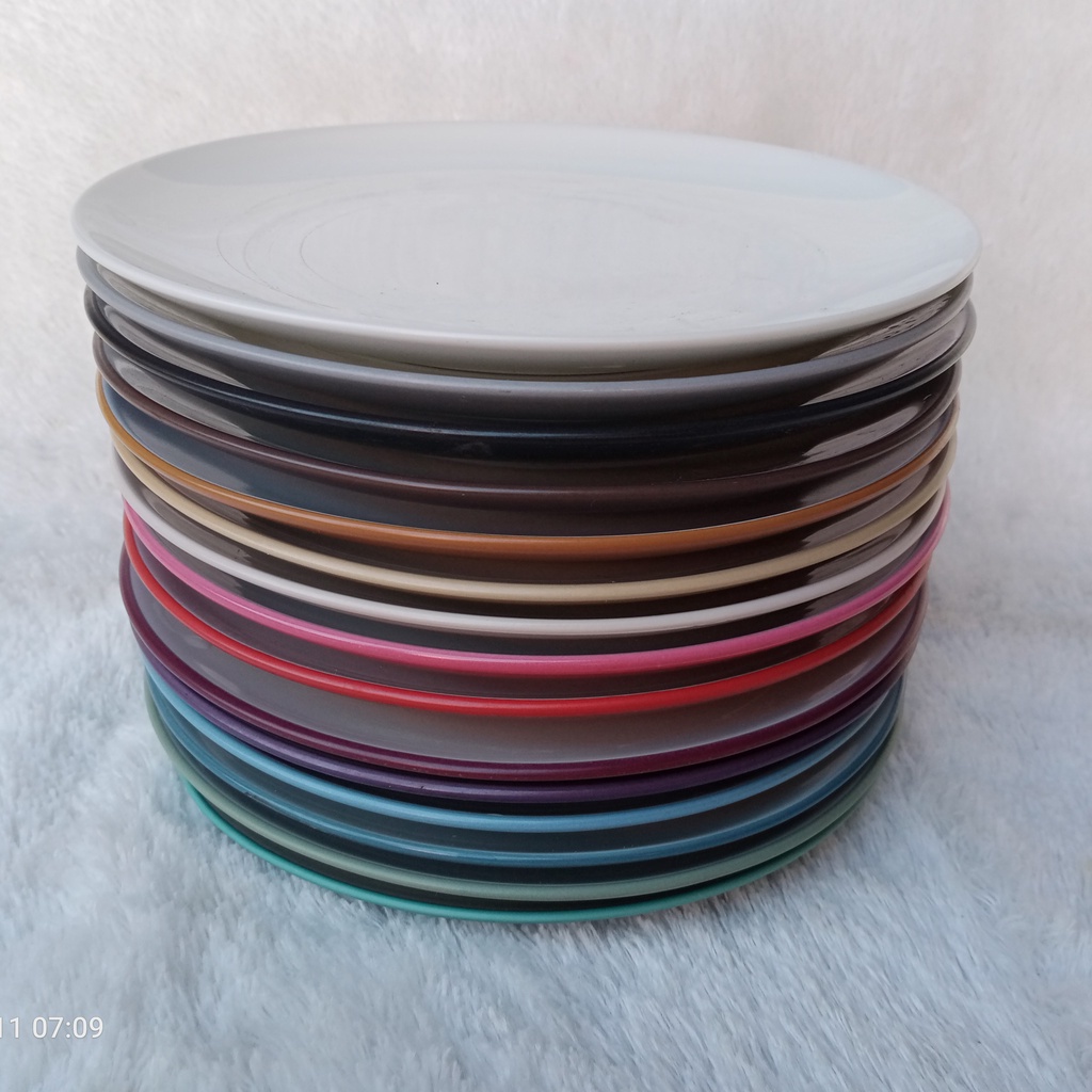 Jual BELLE.HOMESTORE COUPE PLATE PIRING MAKAN WARNA WARNI COLOUR 27.5cm ...