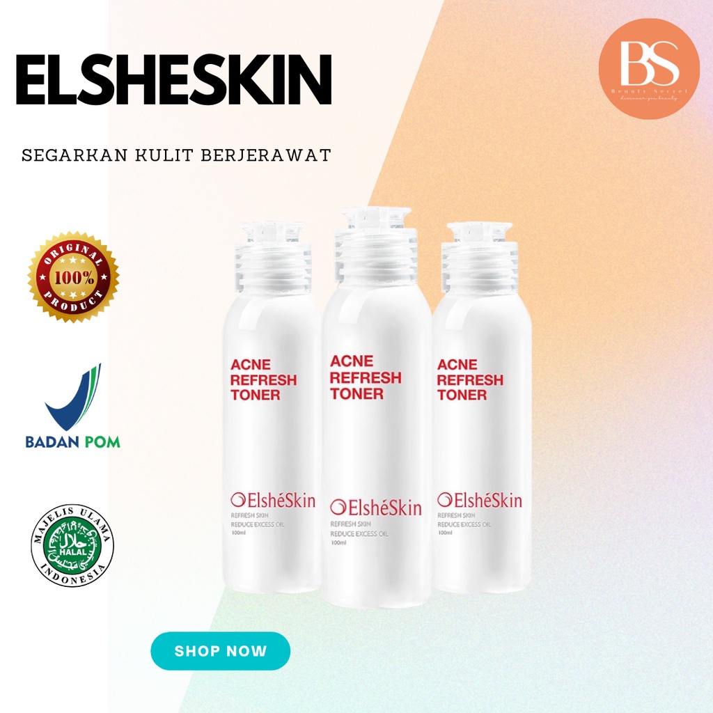 Jual ElsheSkin Acne Refresh Toner 100ml (100% ORIGINAL & BPOM) | Shopee ...