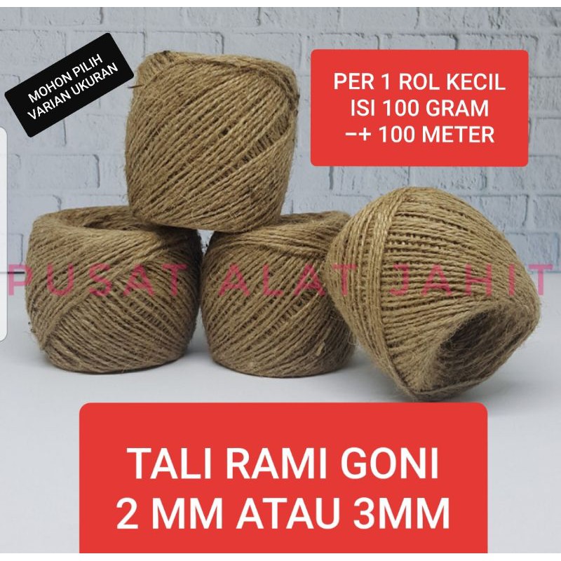Jual TALI GONI KARUNG RAMI BURLAP JUTE TAMBANG HEMP ROPE DEKORASI ...