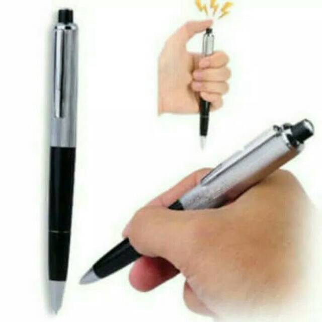 Jual Pulpen setrum/pena listrik elektrik shocking pen gag prank ...