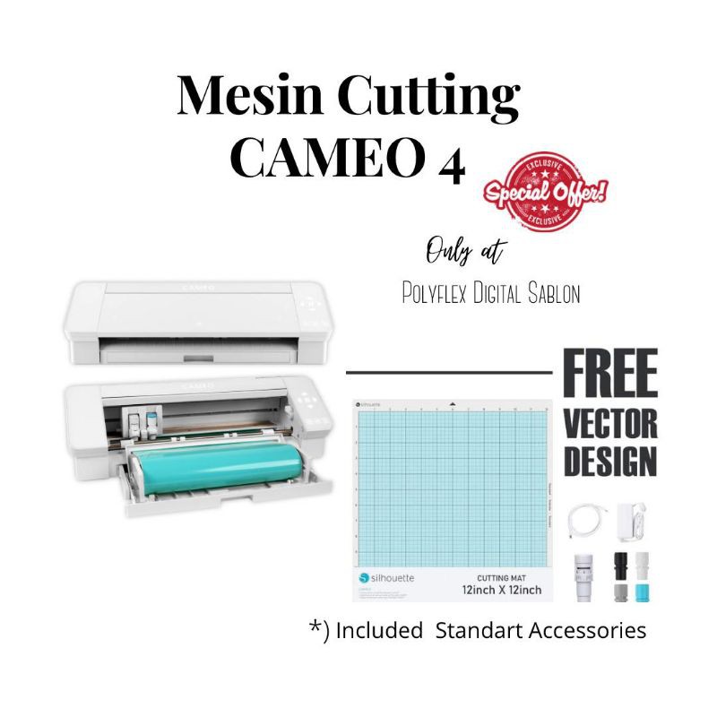 Jual Mesin Cutting Sticker, Art, DIY Silhouette Cameo 4 Amerika Terbaru ...