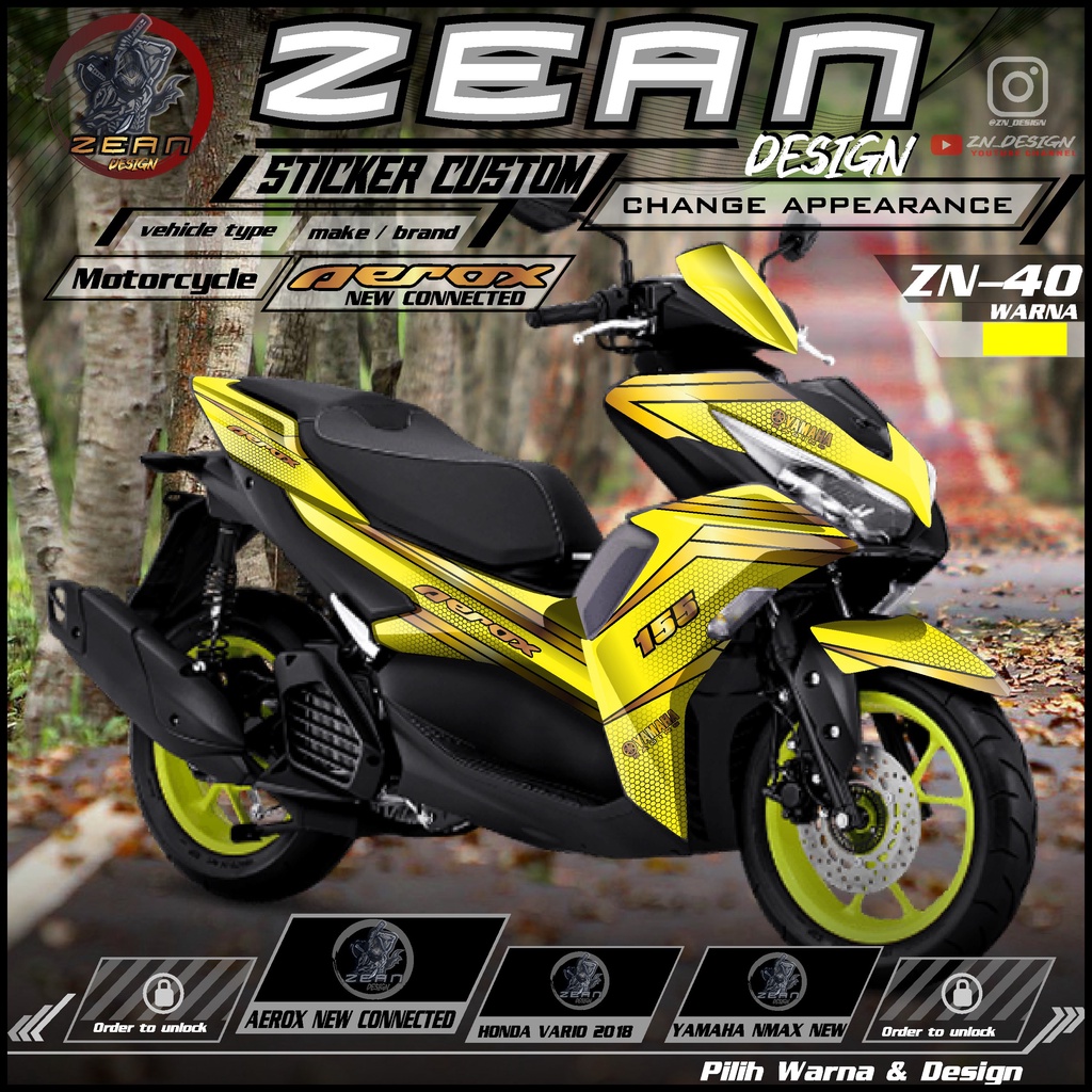 Jual Decal Sticker Variasi Motor All New Aerox 155 Connected Fullbody - Dekal Stiker Aerox New ...
