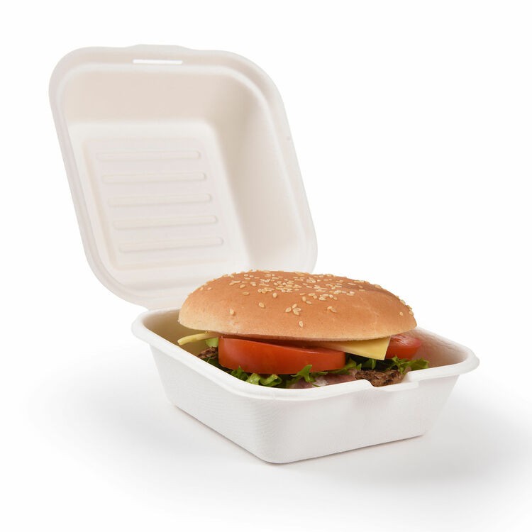Jual ECOFRENBAG Bagasse Burger Box Lunch Box Kotak Tart Mini 450 ml/ 6 ...