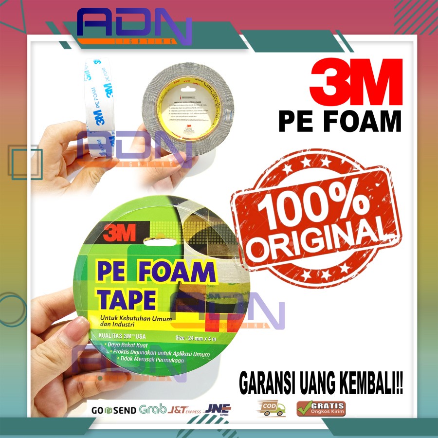 Jual ADN.in 3M Double Tape PE Foam 1600TG 24 mm x 4mtr ORIGINAL ASLI ...