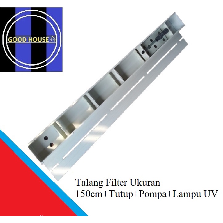 Jual Top Filter / Talang Filter 150cm+Tutup+Pompa+Lampu UV / Talang ...