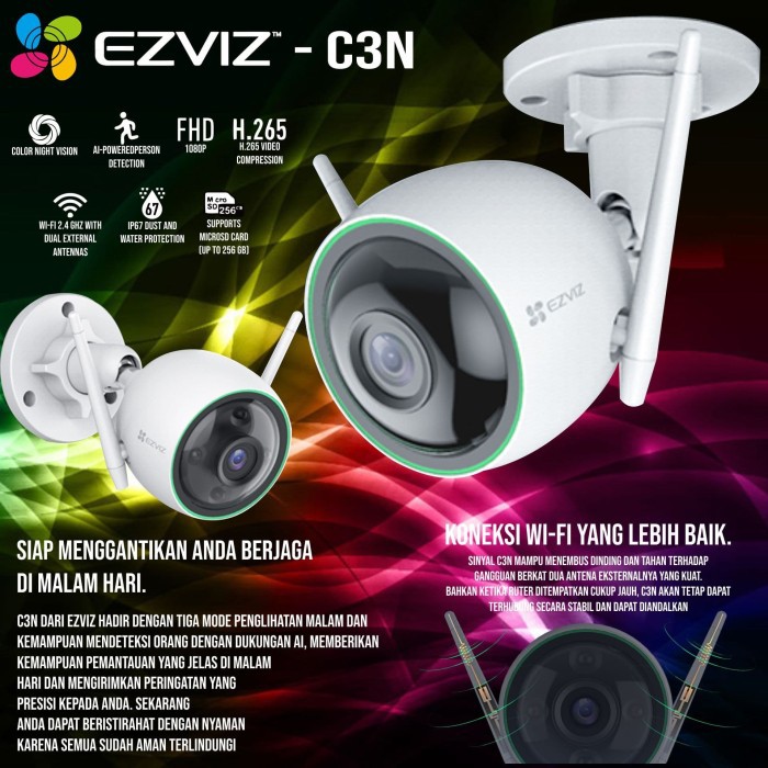 Jual Ezviz Wireless Wifi C3N 1080P - Color Night Vision / Resmi ...