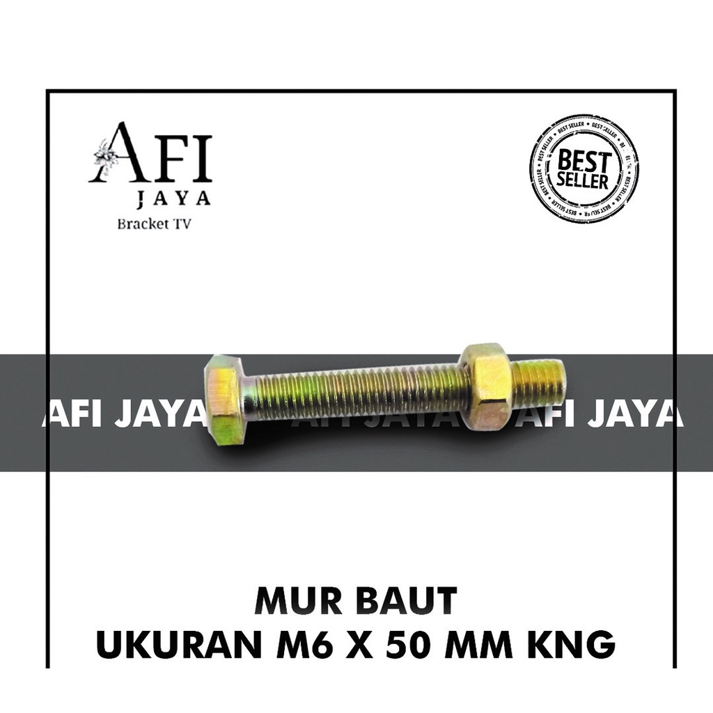 Jual MUR BAUT UKURAN M6 X 50 MM KNG MURAHH (HARGA PER PCS) | Shopee ...
