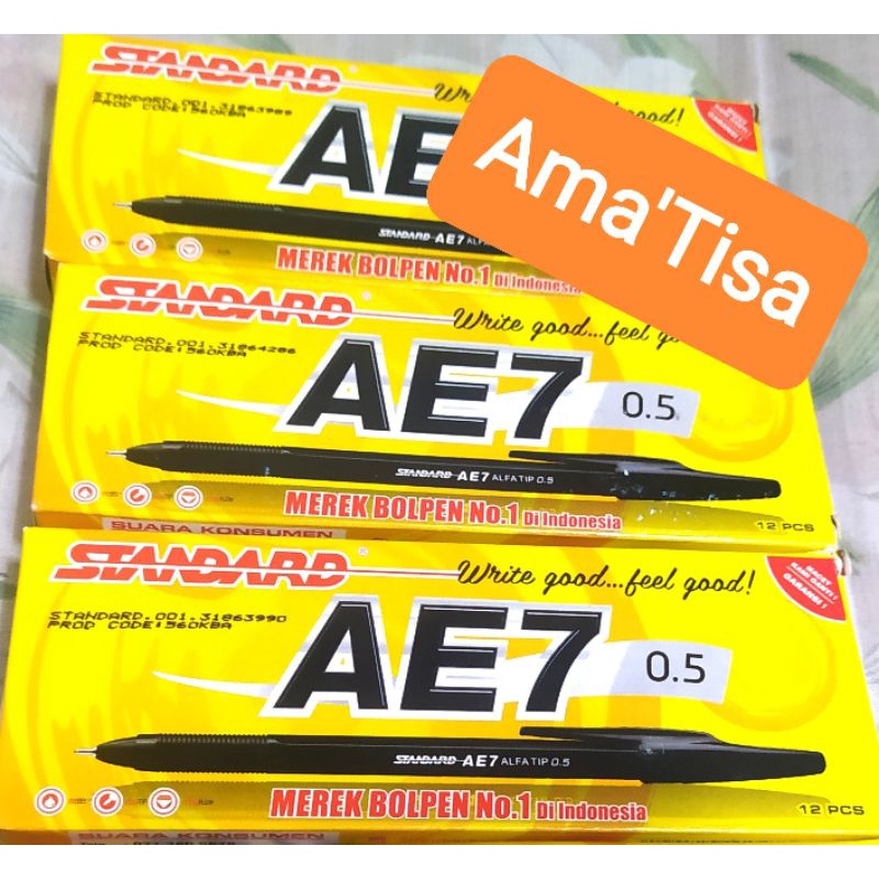 Jual PULPEN STANDARD AE7 ALFA TIP 0.5(1 Lusin = 12 PCS) | Shopee Indonesia