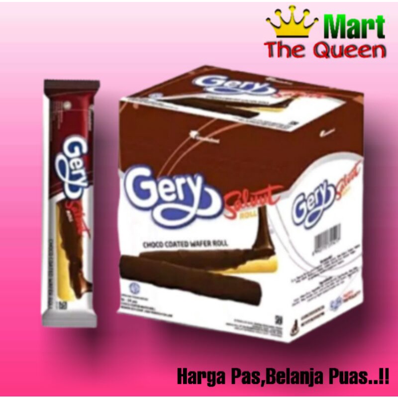Jual Gery Salut Roll choco coated wafer 1 box isi 24 pcs | Shopee Indonesia