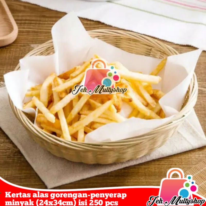 Jual Kertas alas gorengan/alas snack (penyerap minyak) ukuran 24x34 cm ...