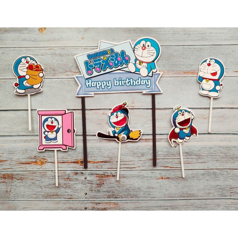 Jual satu set hiasan nasi tumpeng hiasan kue ulang tahun cake topper ...