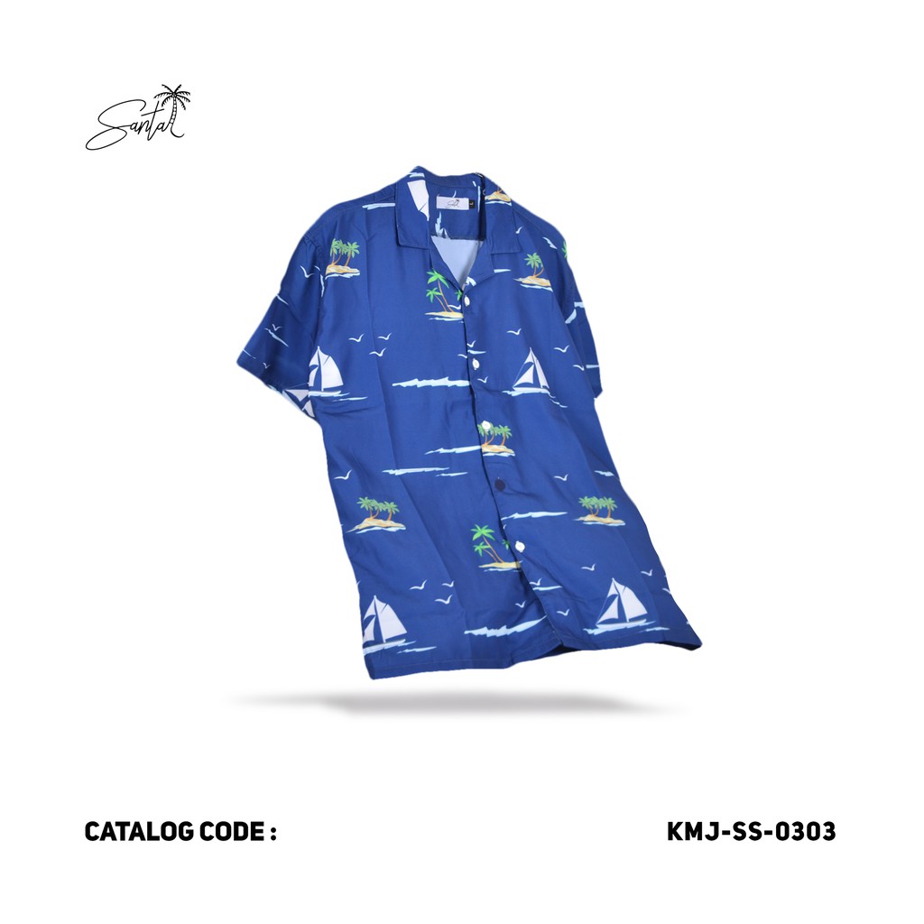 Jual Santai Kemeja Pantai Full Print Pendek Pria Wanita ( KMJ-SS-0303 ...