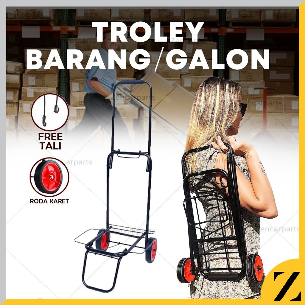Jual Trolley Troli Lipat Galon Aqua Gas Kardus Belanja Troli Barang ...
