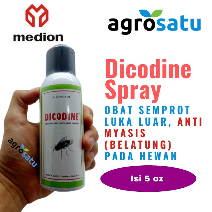 Jual Obat Luka Semprot Hewan Dicodine Medion 5oz - Wound Dressing Anti ...