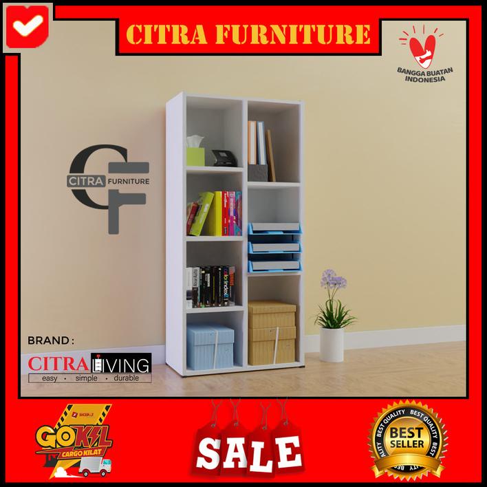 Jual Lemari Rak Buku Serbaguna | Loker Dokumen Kantor Kayu |7 Rak ...