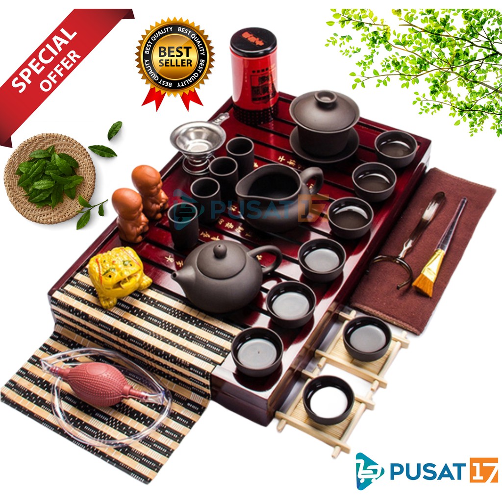 Jual CHINESE TEA POT SET COMPLET C01 / CHINESE TEA TRAY POT SET / MEJA ...