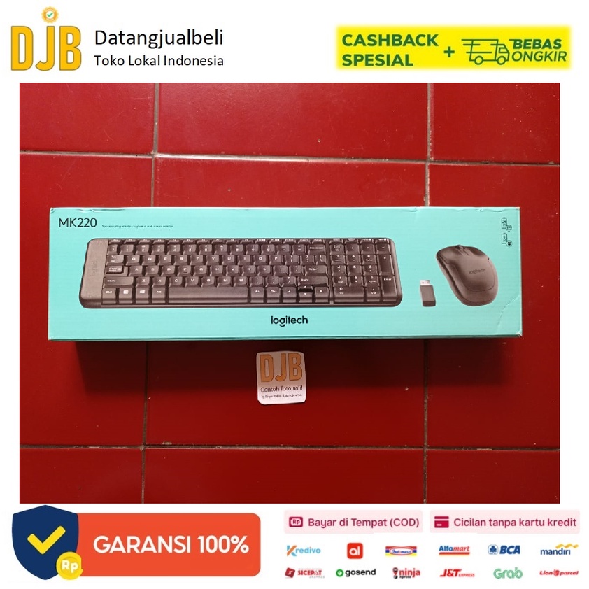 Jual Logitech Keyboard with Mouse Wireless Combo - MK220 | Shopee Indonesia