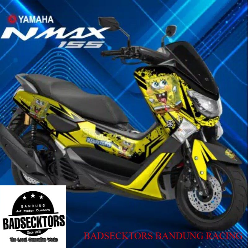 Jual Decal Nmax 155 motif Spongebob kuning keren | Shopee Indonesia
