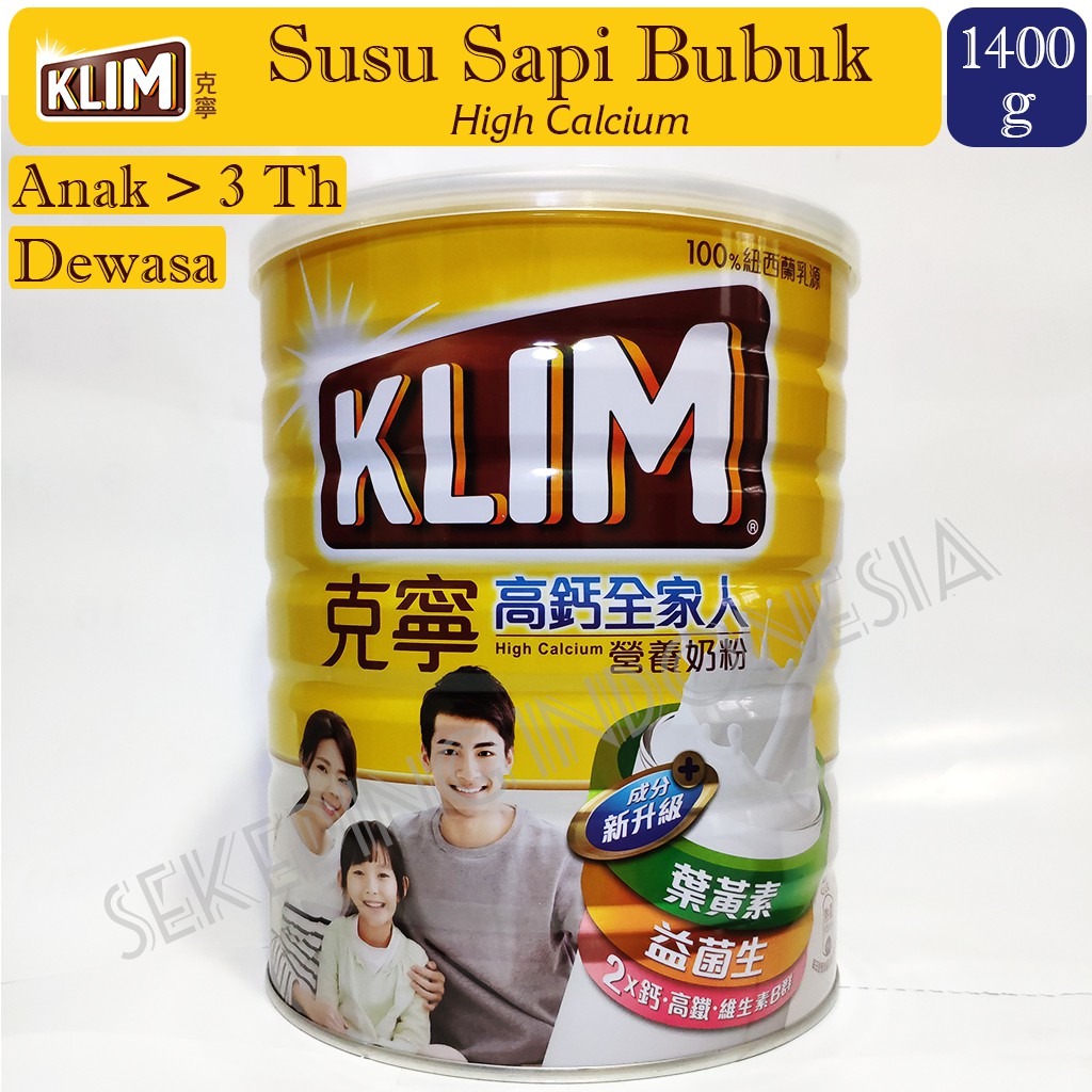 Jual KLIM Susu Sapi Bubuk High Calcium 1,4 Kg - Taiwan | Shopee Indonesia