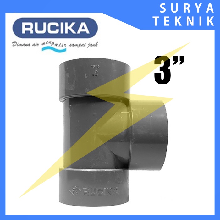 Jual Sambungan Pipa Rucika Tee D 3 Inch / Tee D 3 Inch PVC Rucika / Tee Rucika | Shopee Indonesia
