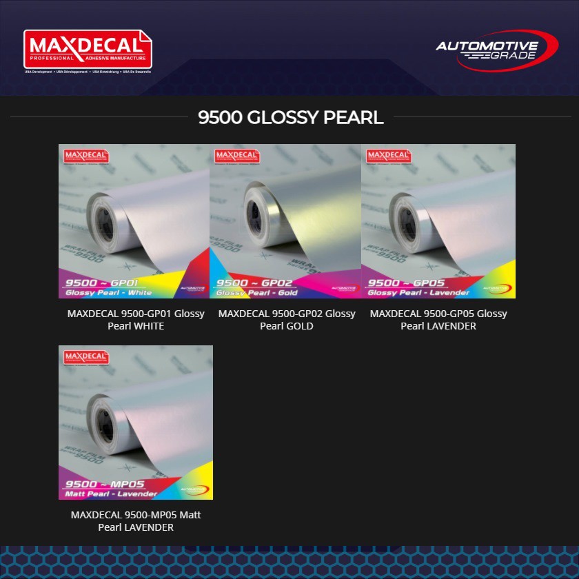Jual [152 cm x 18m] MAXDECAL 9500 GP MP PEARL Series Lebar ROLL Putih ...