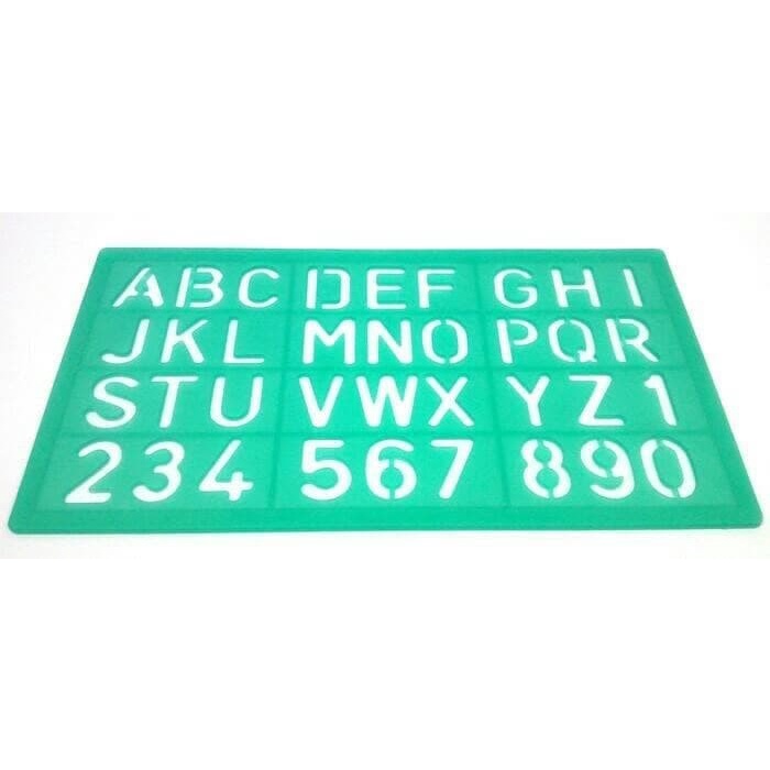 Jual Mantap Penggaris Huruf&Angka-Abjad/Lettering Stencil 20Mm Linex ...