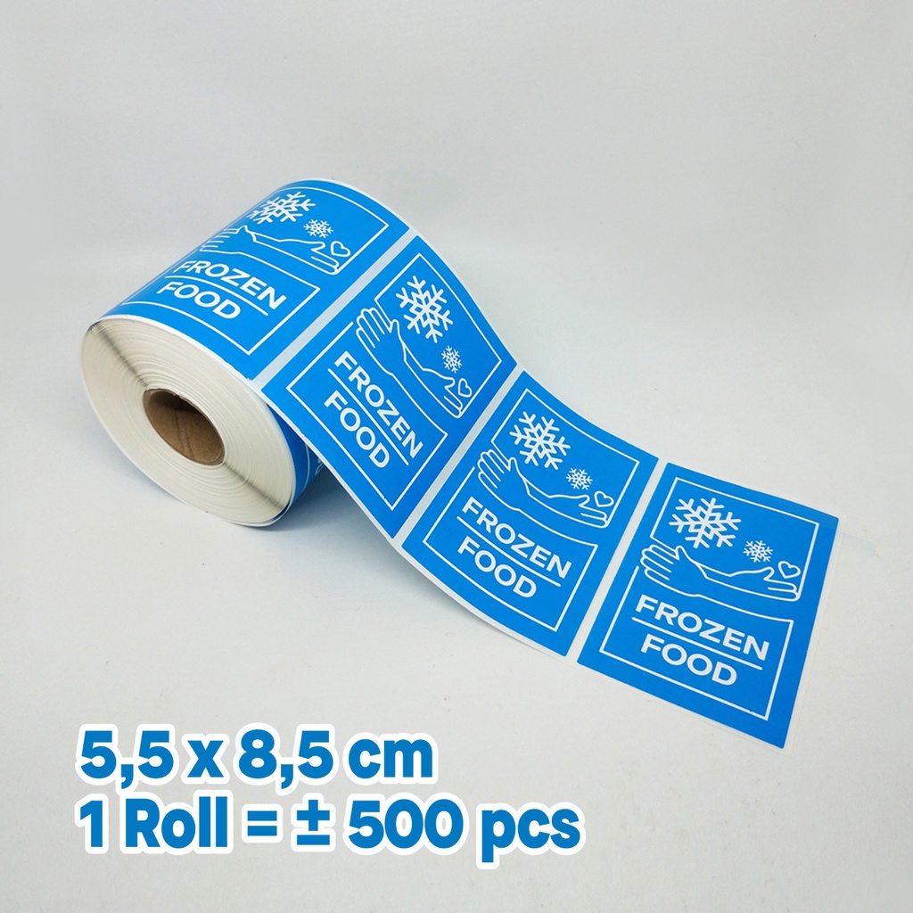 Jual Stiker Label Frozen Food Sticker Makanan Beku 5,5 x 8,5 cm (1 roll ...