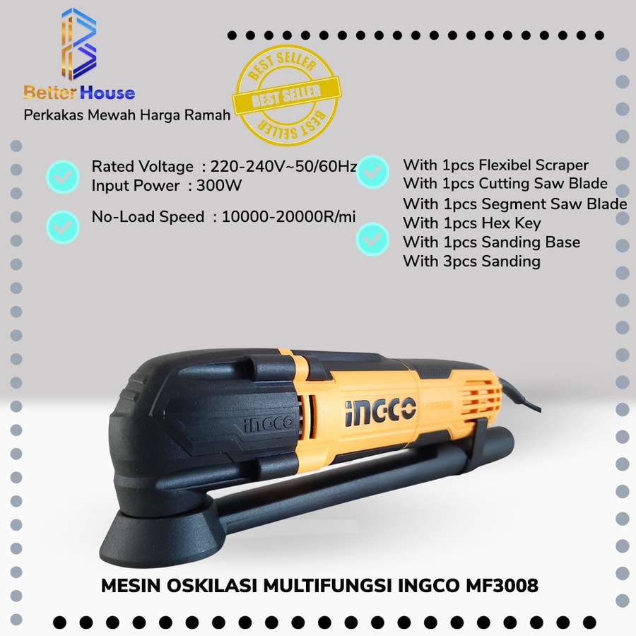 Jual Mesin Oskilasi Listrik (300 Watt) Multi Tools Oscillating INGCO ...