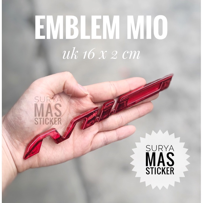Jual emblem logo mio timbul stainless plastik 3d | Shopee Indonesia