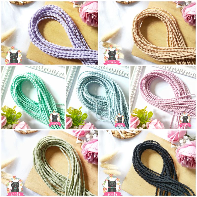 Jual Tali Elastis Padi Bulat Boba Warna Pastel | Shopee Indonesia
