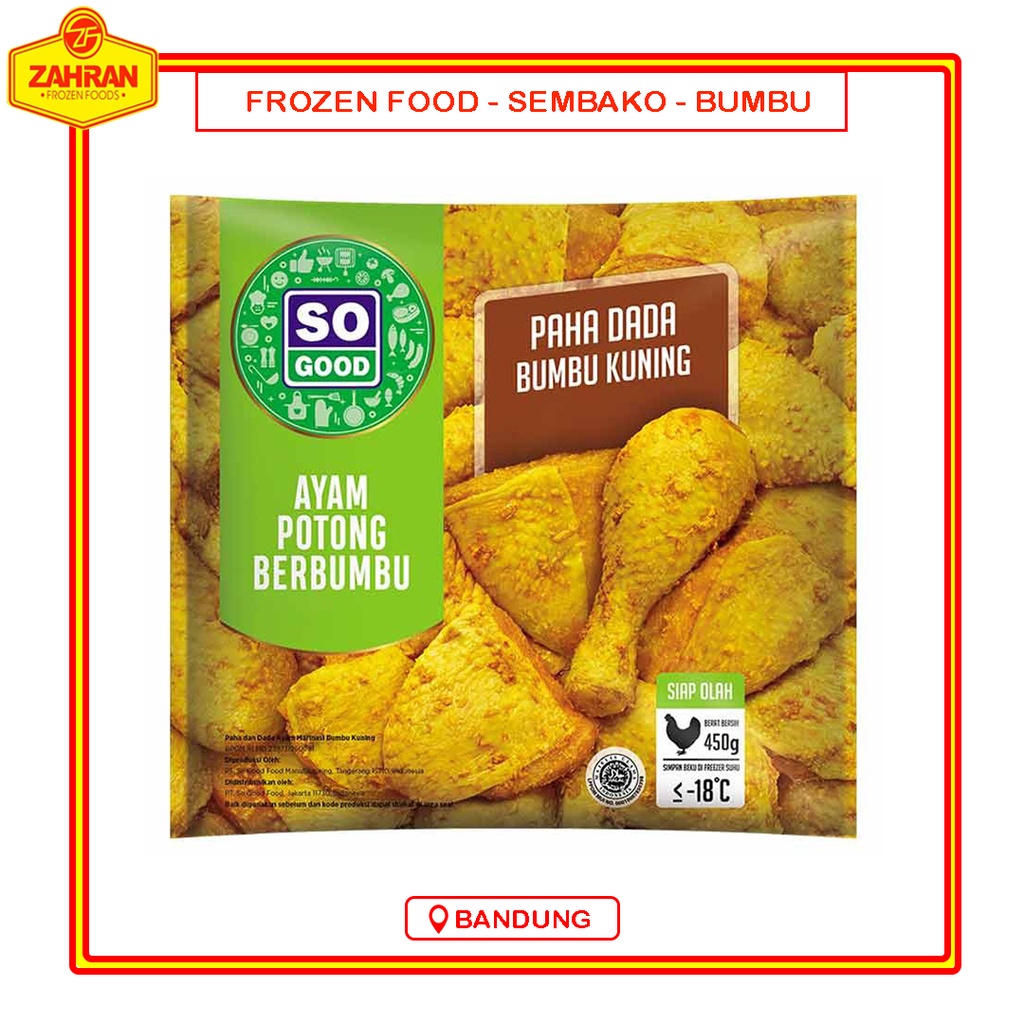 Jual SO GOOD AYAM POTONG BERBUMBU 450gr Daging Paha Dada Bumbu Kuning ...
