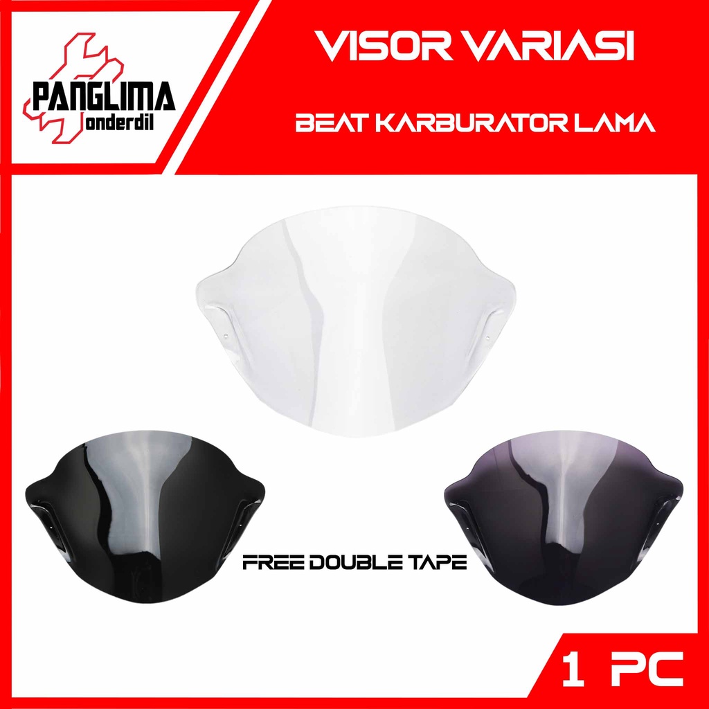 Jual Visor Akrilik Beat Lama-Karburator-Karbu Hitam-Bening-Riben-Ribben ...