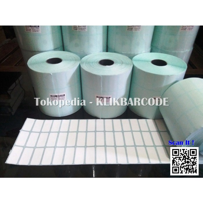 Jual KERTAS STICKER LABEL BARCODE Semicoated 33X15 3 BARIS ISI 10 RB ...