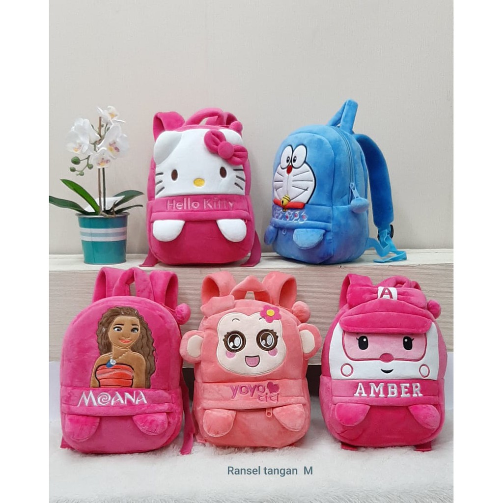 Jual Tas Ransel Kitty Doraemon Moana/Backpack tangan M/Tas Karkter Lucu ...